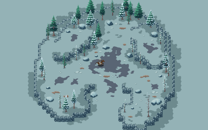 Snow Land - Top Down Pixel Art Tileset by sanctumpixel