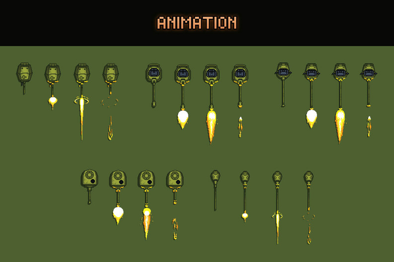 Top Down Tanks Pixel Art by Free Game Assets (GUI, Sprite, Tilesets)