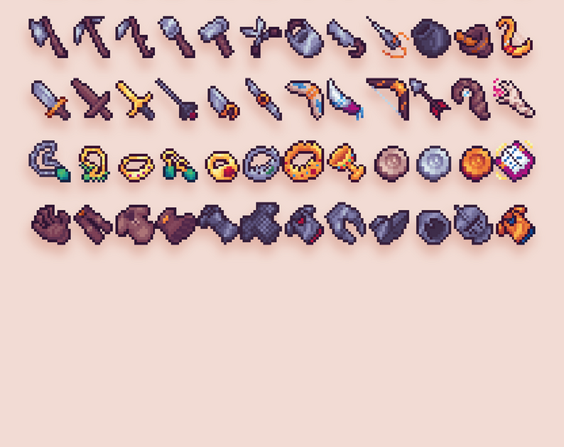 Fantasy Items pack 16x16 by Marie Pepo