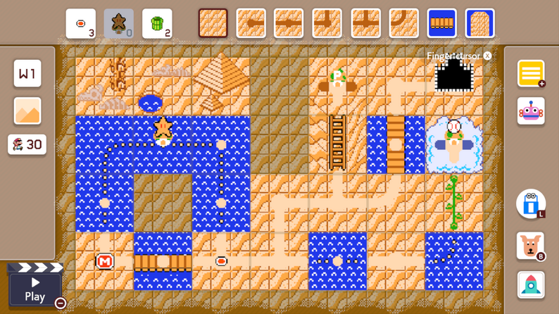 SMB1 World map in Super Mario Maker 2 by Charlie