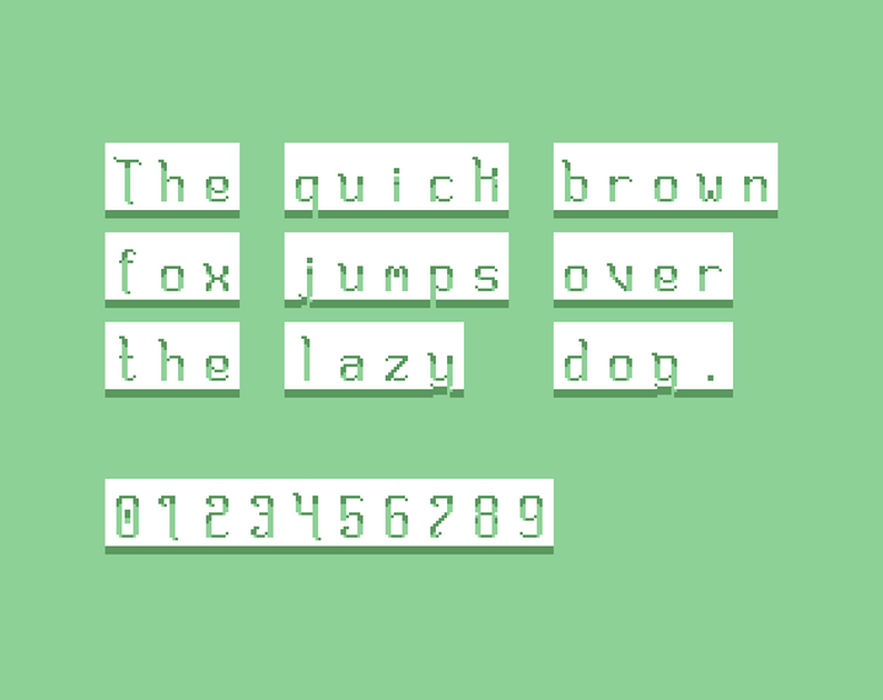 Pixel Art Font - Font Fantasy - 10x16 by VEXED