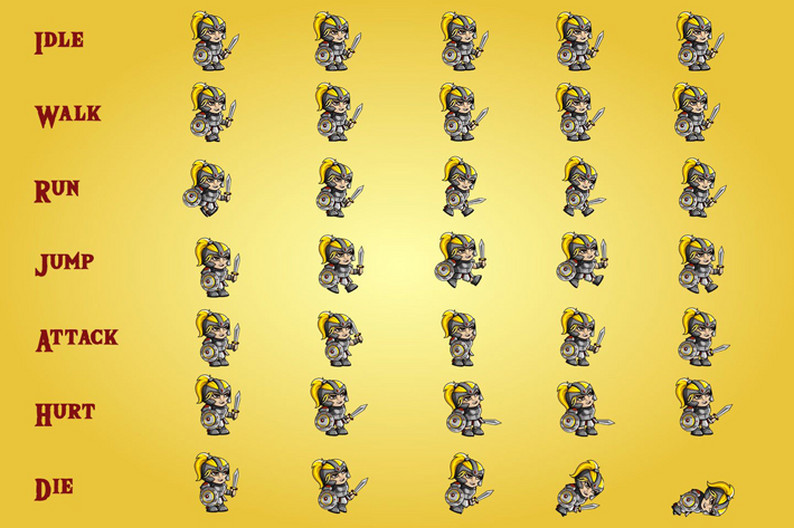 Free 2D Woman Warrior Sprite Sheets by Free Game Assets (GUI, Sprite ...