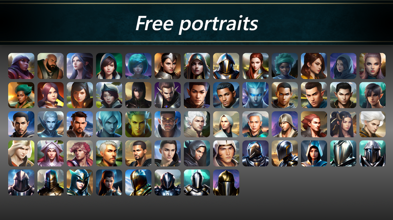 60+ Free Character Portraits With Modular Background by CaptainCatSparrow