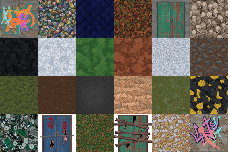 1000+ Pixel Art Texture - 256x256 by FlakDeau