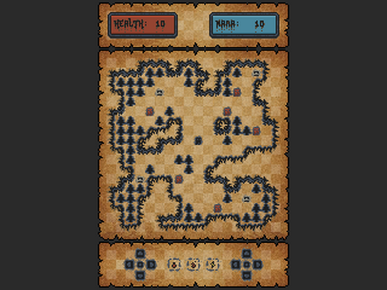 Top-Down RPG Parchment Tile Map by Bertie