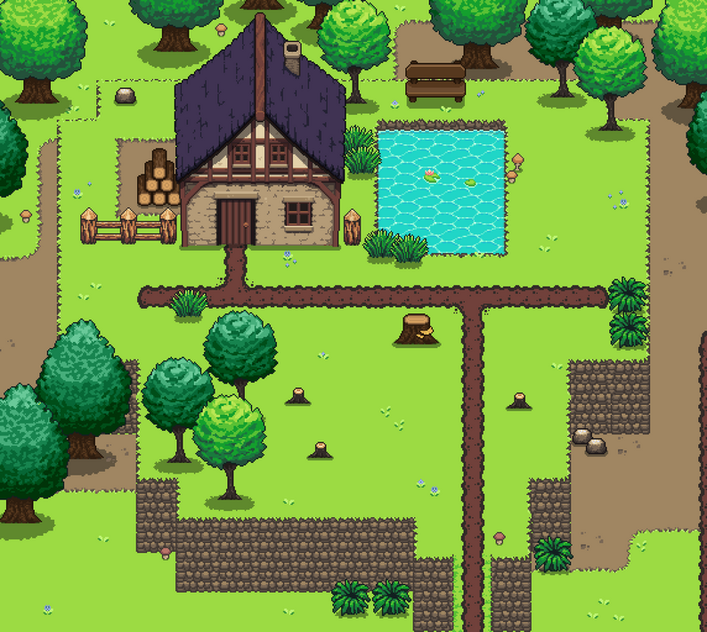 Basic Tileset and Asset Pack 32x32 Pixels by schwarnhild