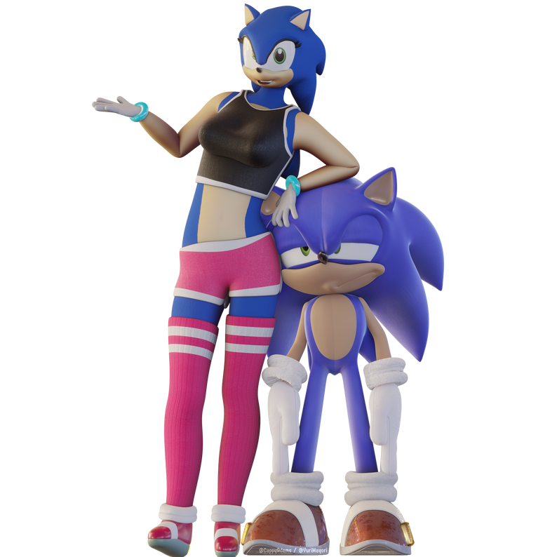 Sonica (3D Model for Blender 3.4.1) by CappyAdams