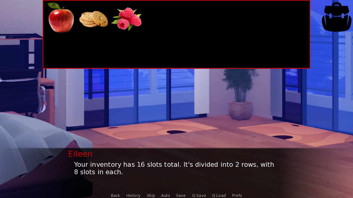 Ren'Py Inventory Bar Framework by viscereye