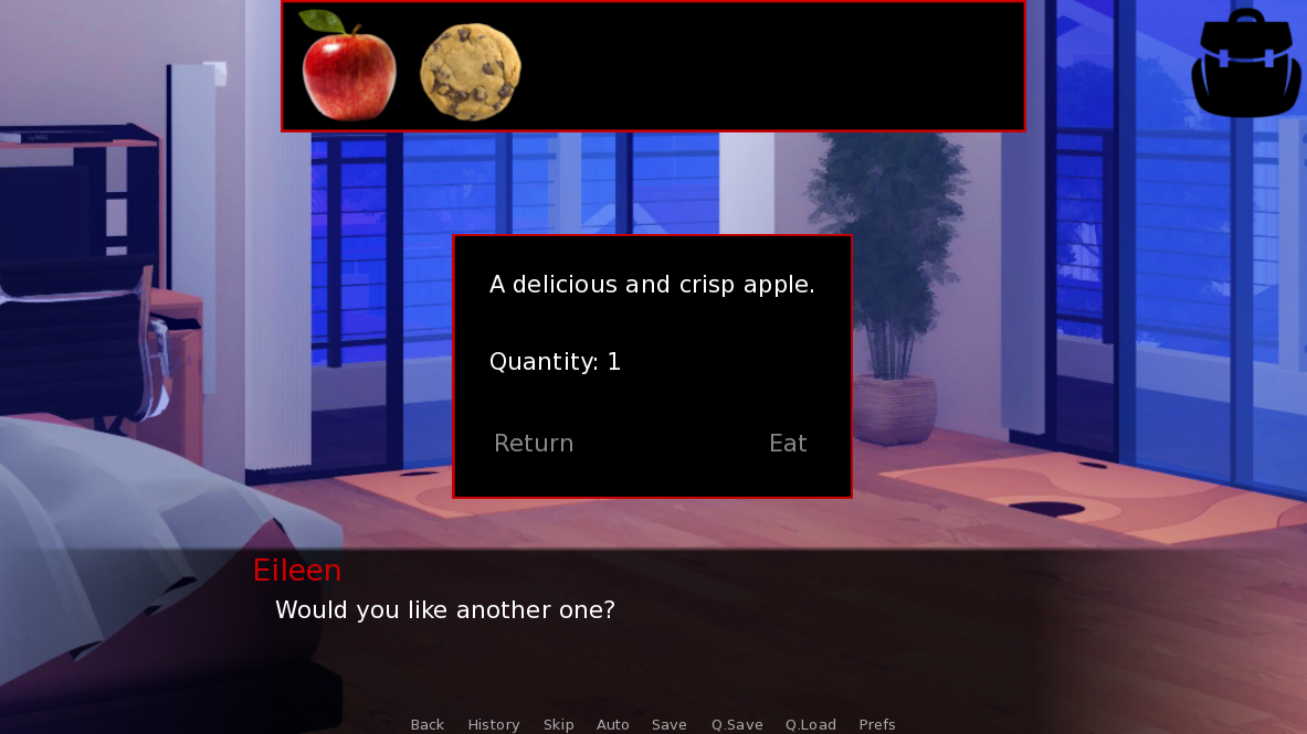 Ren'Py Inventory Bar Framework by viscereye