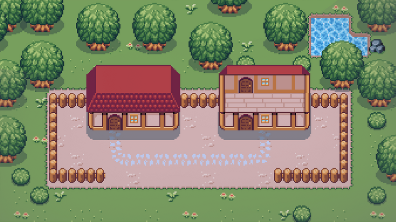 2D Top down Tileset - Forest Adventure 16x16 by JustFourPan