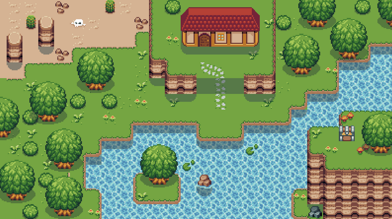 2D Top down Tileset - Forest Adventure 16x16 by JustFourPan