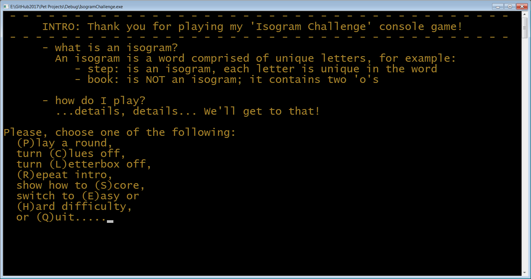 Isogram Challenge by Jack Draak
