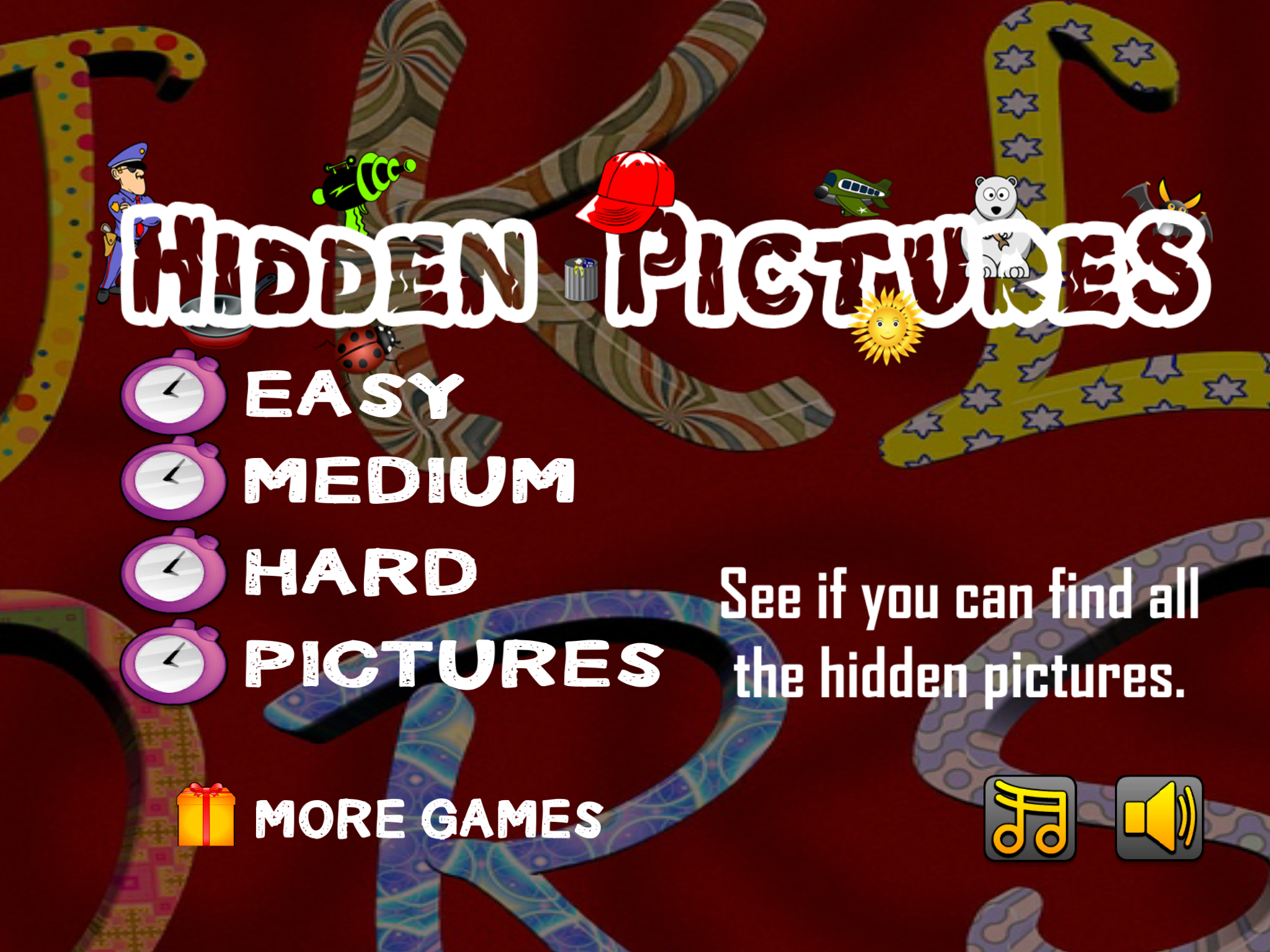 Hidden Words and Pictures Game by Making English Fun