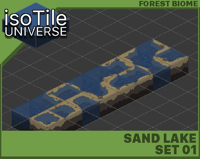 Isometric Tiles - Sand Lake - Set 01 by isoTile Universe