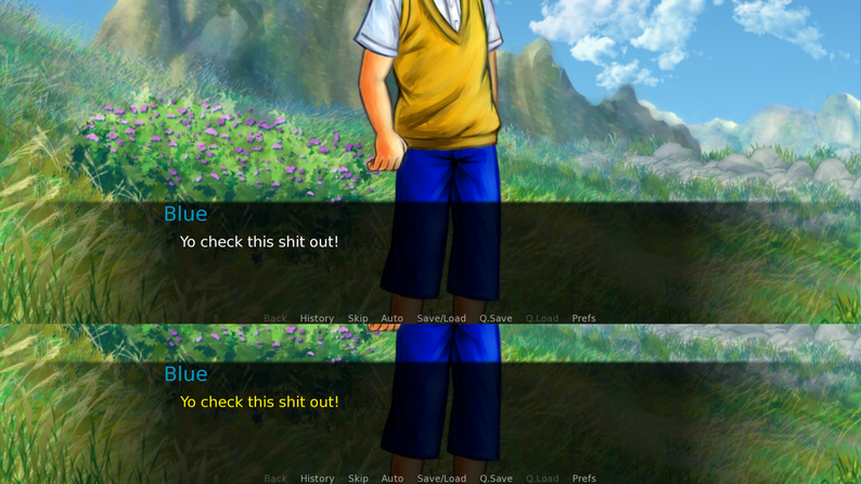 Ren'Py Save/Load Screen Overhaul, Seen Text Color, and Choices Code by Knickknack PJ