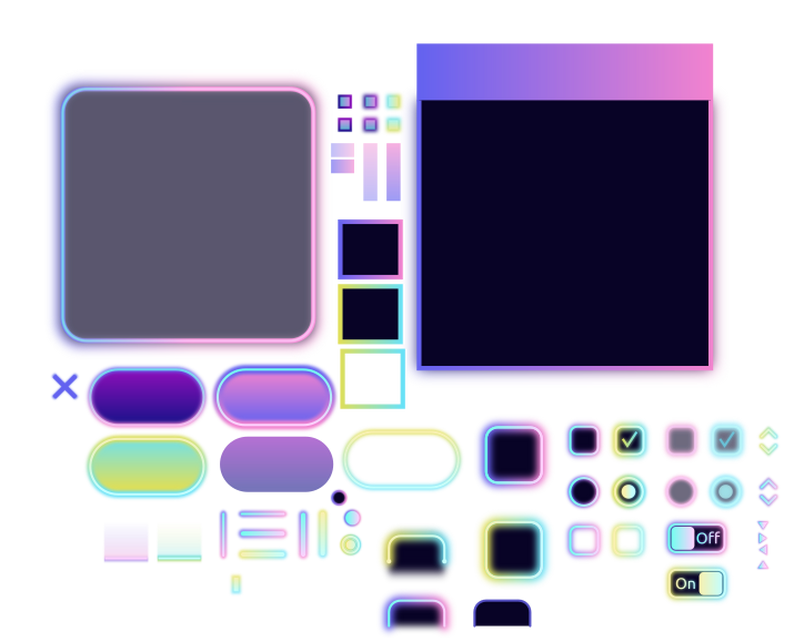 Neon Wave Theme for Godot Games by azagaya