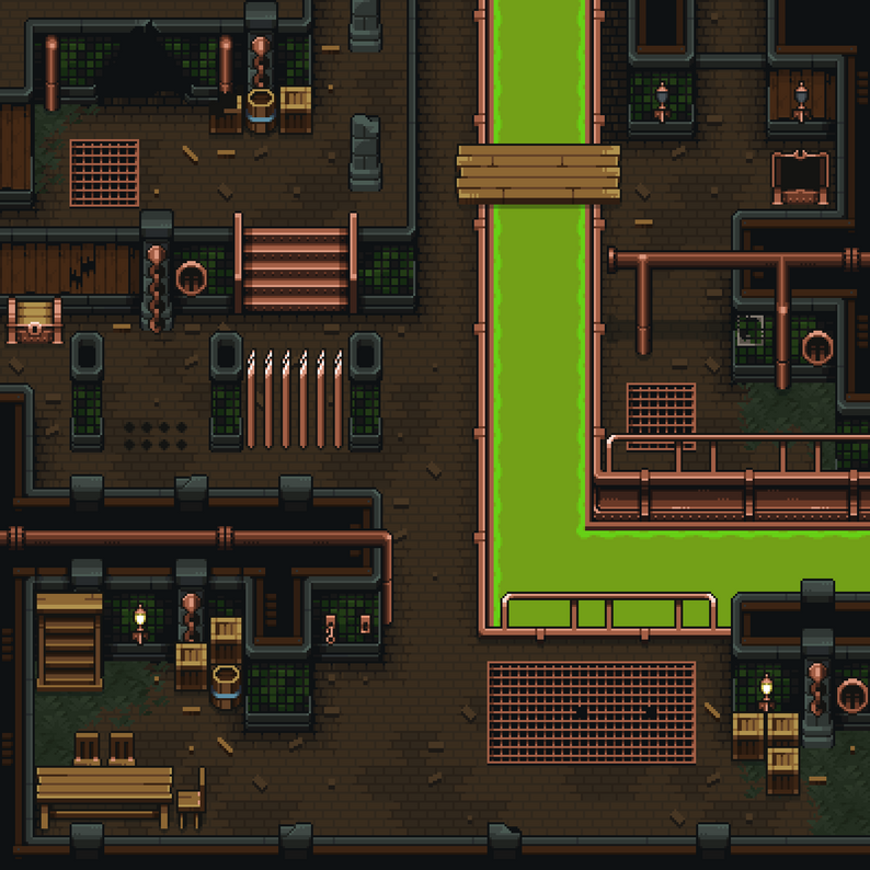 Pixel Crawler - Sewer by Anokolisa