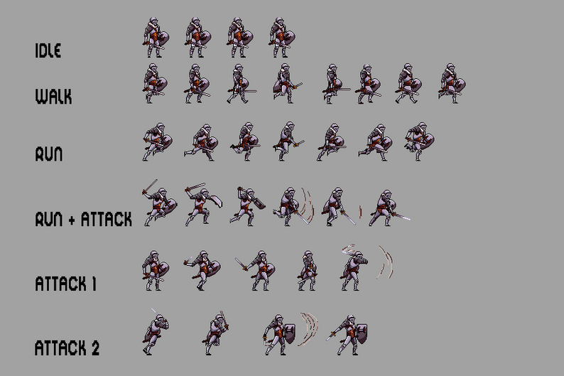 Free Fantasy Knight by Free Game Assets (GUI, Sprite, Tilesets)