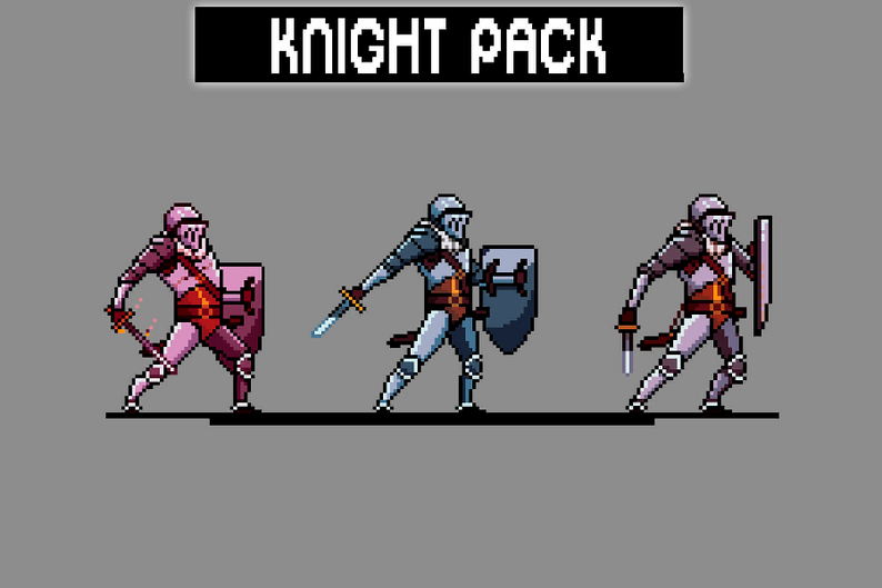 Free Fantasy Knight by Free Game Assets (GUI, Sprite, Tilesets)
