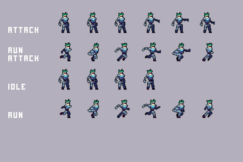 Free Characters With Melee Attack by Free Game Assets (GUI, Sprite ...