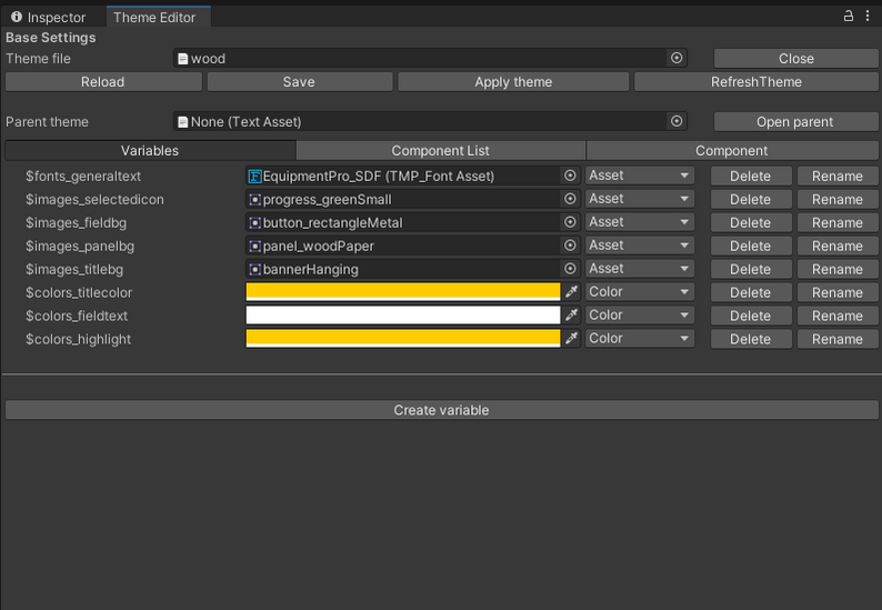 Unity UI Themes by Artur Nista