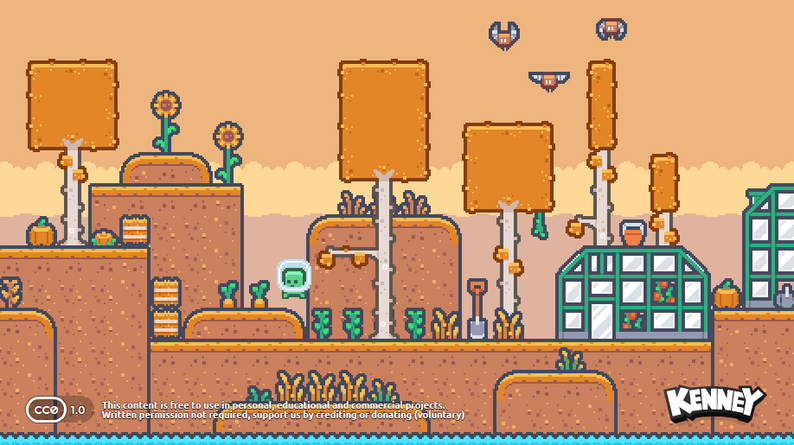 Pixel Platformer Farm Expansion by Kenney (Assets)