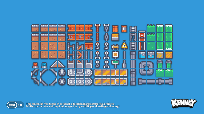 Pixel Platformer: Industrial Expansion by Kenney (Assets)
