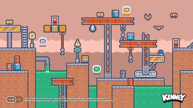 Pixel Platformer: Industrial Expansion by Kenney (Assets)