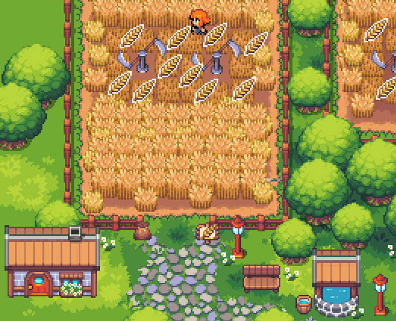 RPG asset tileset farming pack (Super Retro World by Gif) by Gif