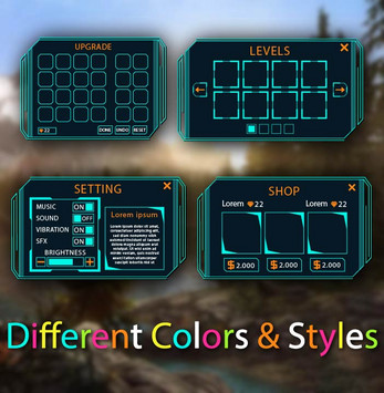 Advanced Sci-Fi Game user interface asset pack by SunGraphica
