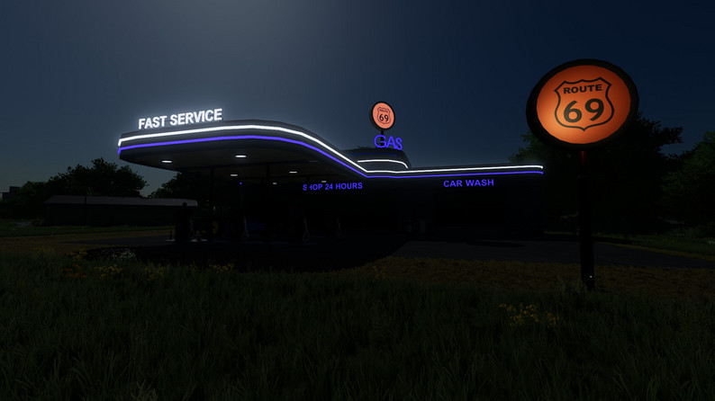 FS22 - Rt 69 Gas Station by Squigglze