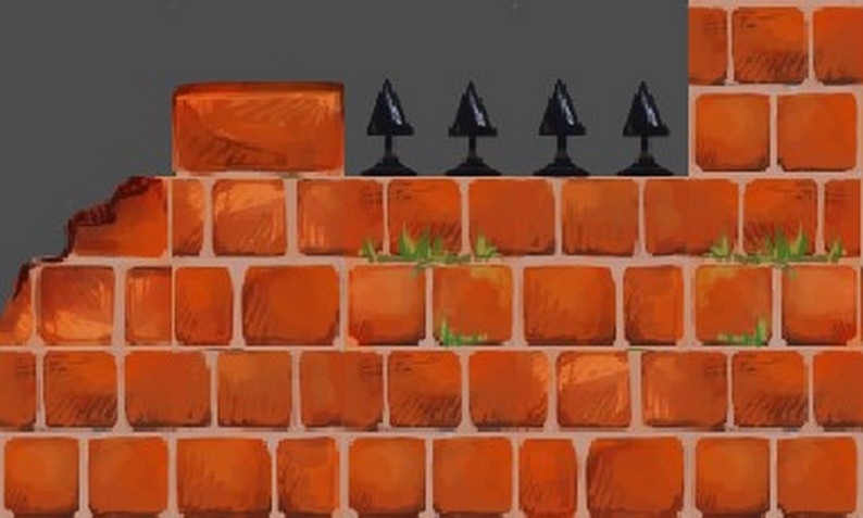 Red bricks - tileset by pinjefro