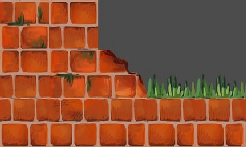 Red bricks - tileset by pinjefro