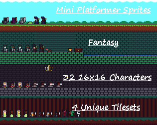 Mini Platformer Sprites - Fantasy by Morgan G Brown