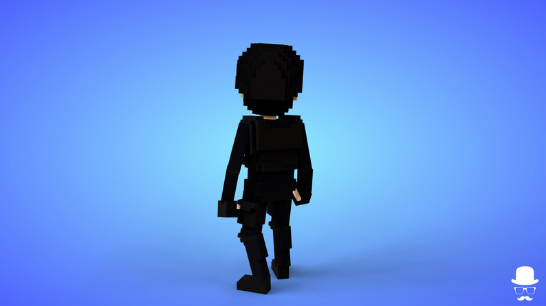 SWAT Character - 3D Voxel Low Poly Model by MrMGames