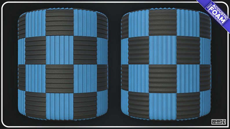 Acoustic Foam PRO - Procedural PBR Material by VOiD1 Gaming