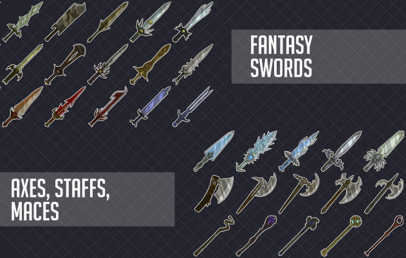 200+ Weapon Assets Set by GabrielaTot