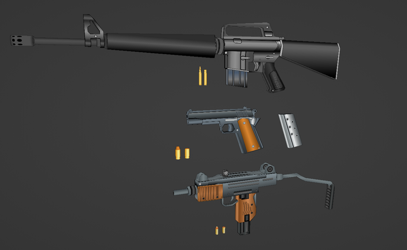 Free Lowpoly Guns Pack by Sami