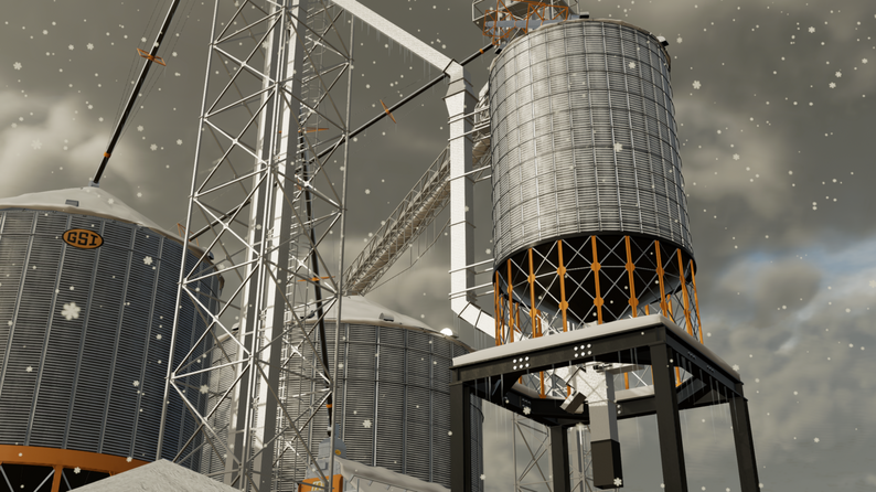 FS22 GSI Grain Bin Complex Storage only by Cunningham Modding