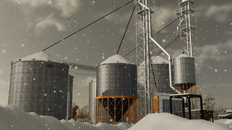 FS22 GSI Grain Bin Complex Storage only by Cunningham Modding