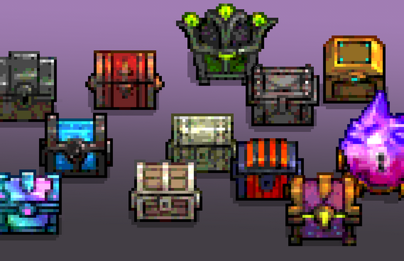 DESIRE FANTASY 12 Animated Chests - RPG RETRO TOPDOWN by Noiracide