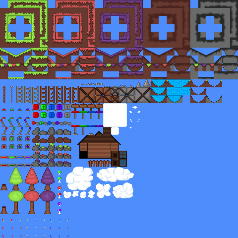 Colorful Forest Tileset by 413 Games