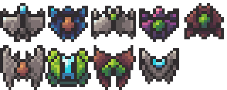 Spaceship sprites by Lowich