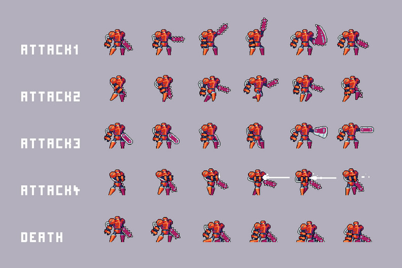Robots Pixelated Sprite by Free Game Assets (GUI, Sprite, Tilesets)