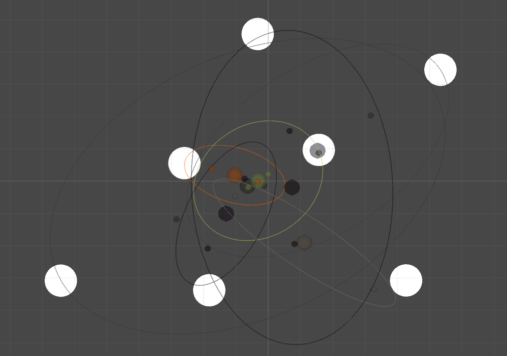 Naive Viable Looking N-body 2D System Generator by Simon Chauvin