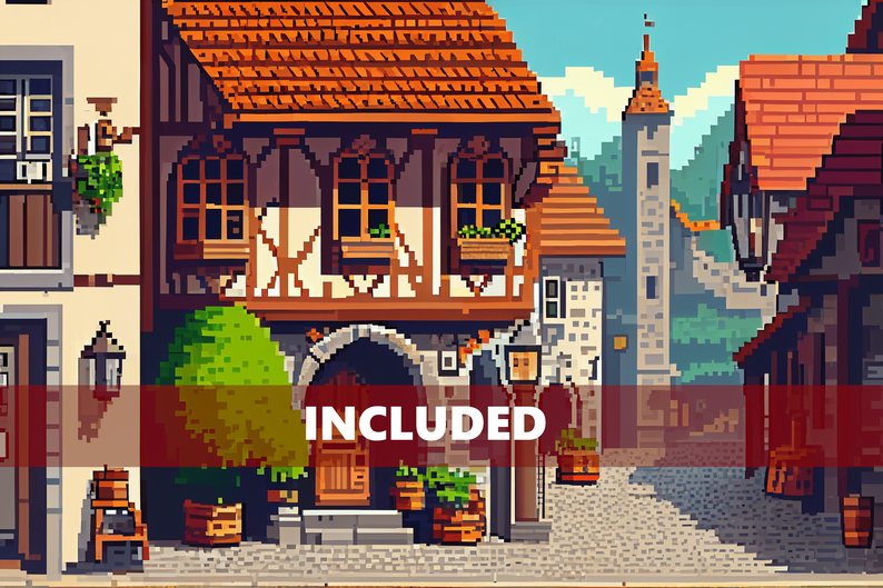Pixel Art Style Backgrounds by Jamon
