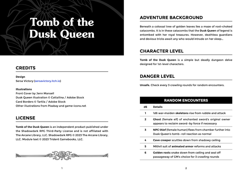 Tomb of the Dusk Queen (Shadowdark) by Sersa Victory