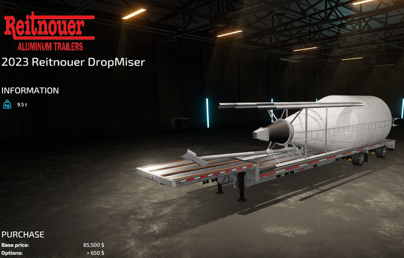 Reitnouer Drop Miser Step Deck Trailer FS22 by Whiskey Sierra Modding