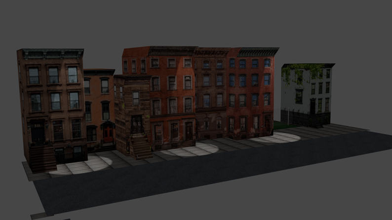 PS1-Style Brownstone Buildings by PepperoniJabroni