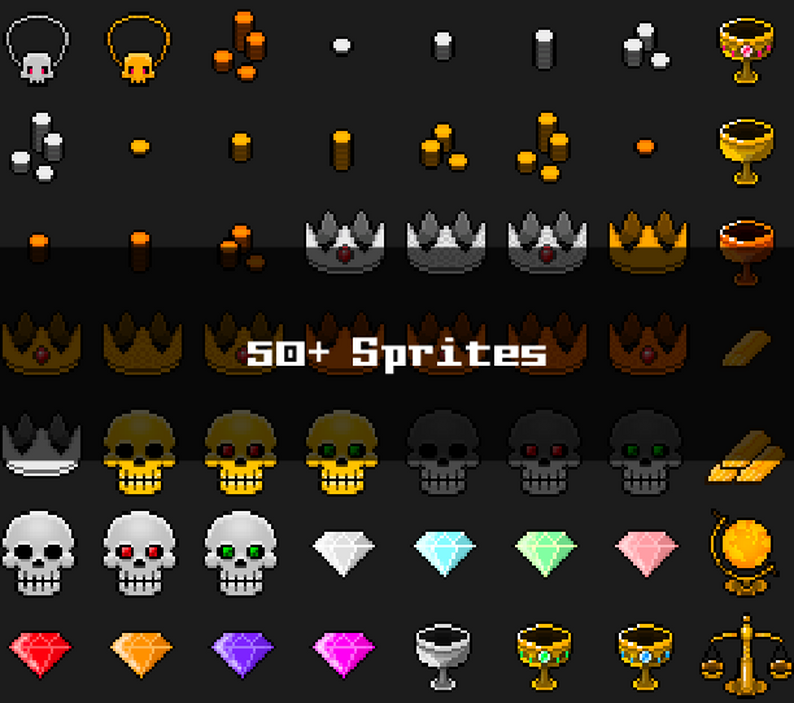 PIXEL PERFECT: TREASURE SPRITE PACK by Rad Potato